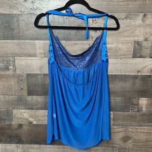 Intimates & Sleepwear | Sexy Royal Blue Sheer Lingerie Gown | Poshmark